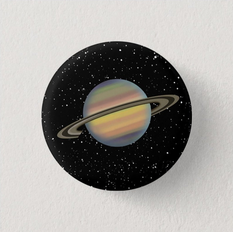 Saturn Badge Pin - Limited Edition-eco Friendly Novelty- Nasa Gift for ...