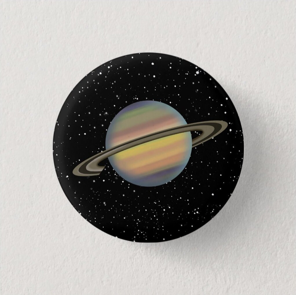 Saturn Badge Pin - Limited Edition-eco Friendly Novelty- Nasa Gift for ...