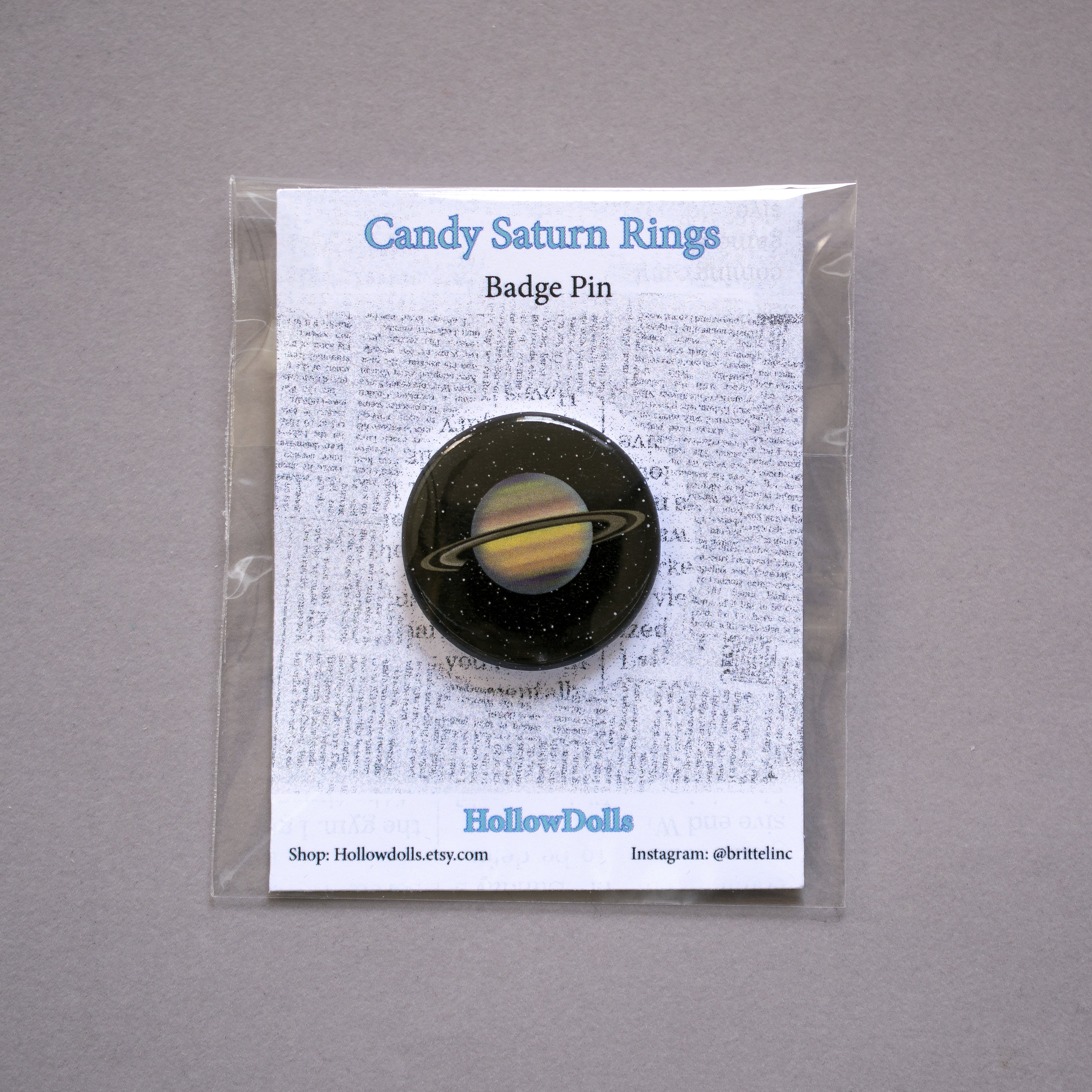 Saturn Badge Pin - Limited Edition-eco Friendly Novelty- Nasa Gift for ...