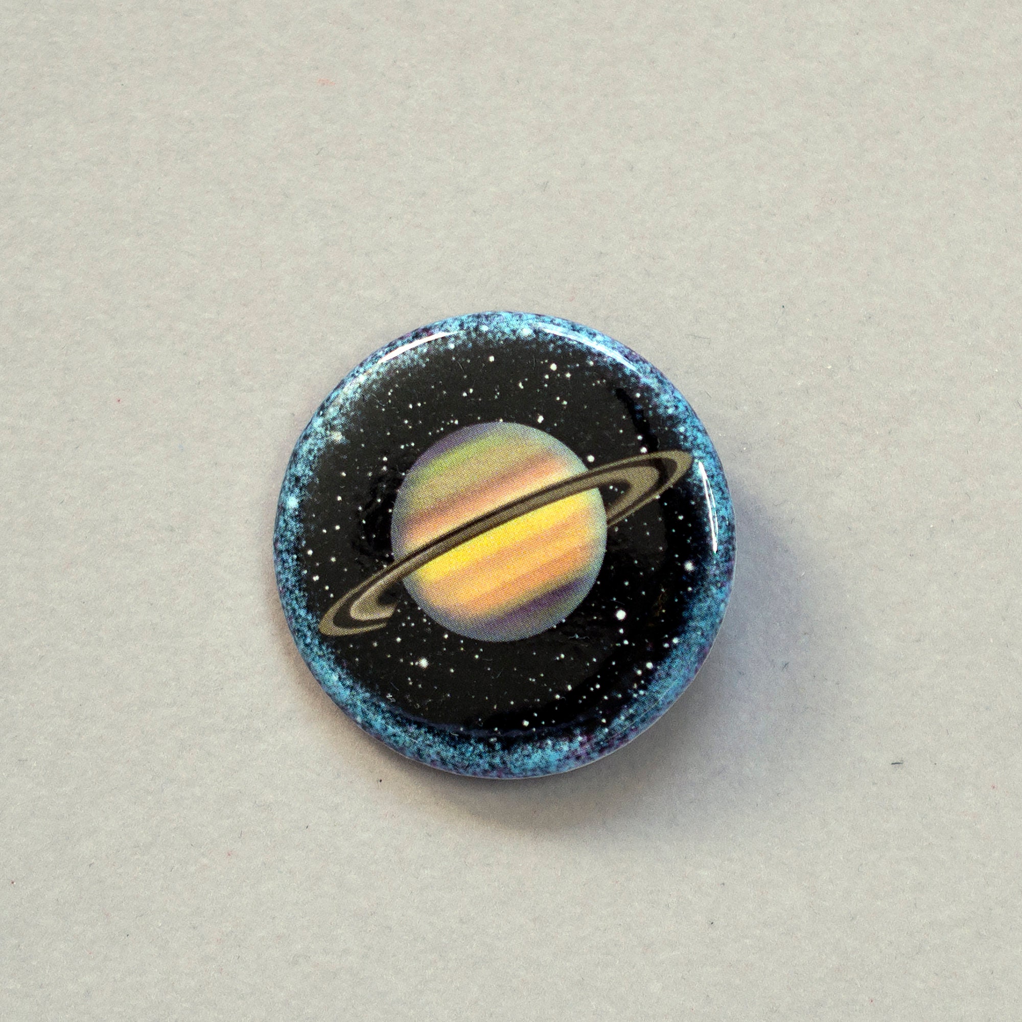 Blue Saturn Badge Pin - Eco Friendly Novelty-nasa Gift for Him-space ...