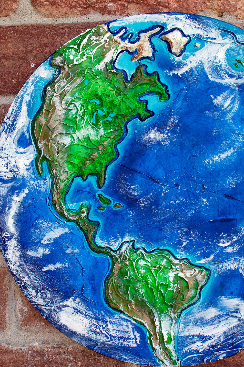 Earth Painting-the Blue Marble Original Painting-aerospace - Etsy