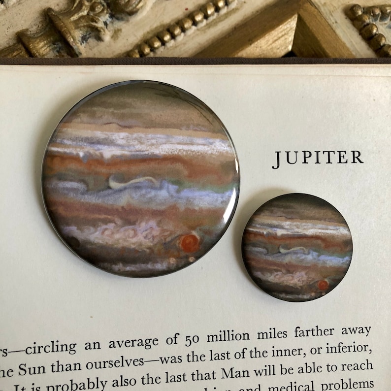 Planet Jupiter- Mars- Saturn- Earth Badge Pin Pack -eco Friendly ...