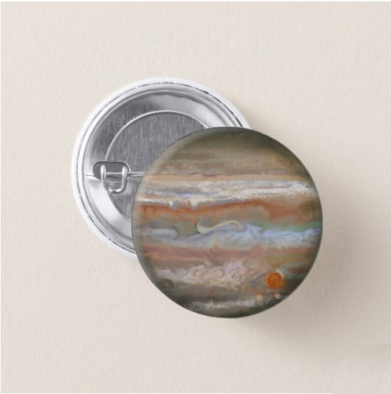 Planet Jupiter Badge Pin -eco Friendly Novelty- Astronaut Aerospace ...