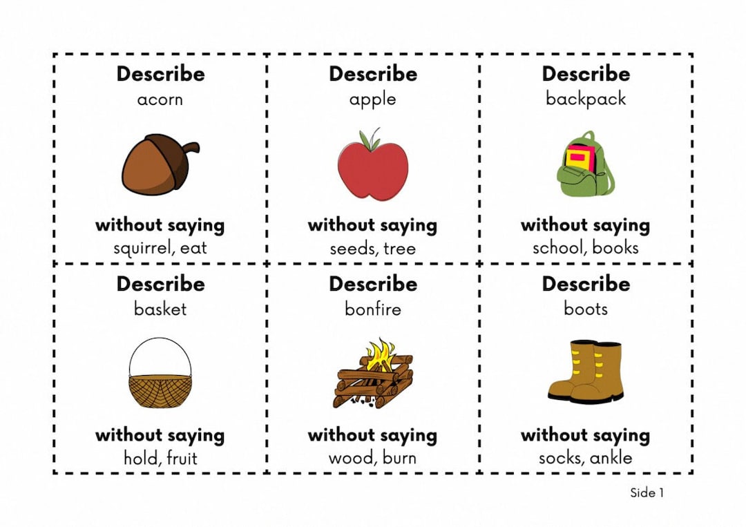 Describing Fall Words - Etsy