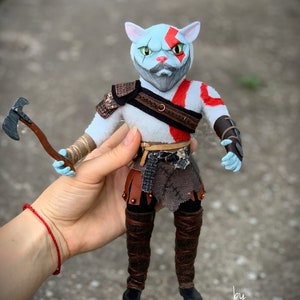 Kratos Cat doll from the God of War. Ghost of Sparta cat | Etsy