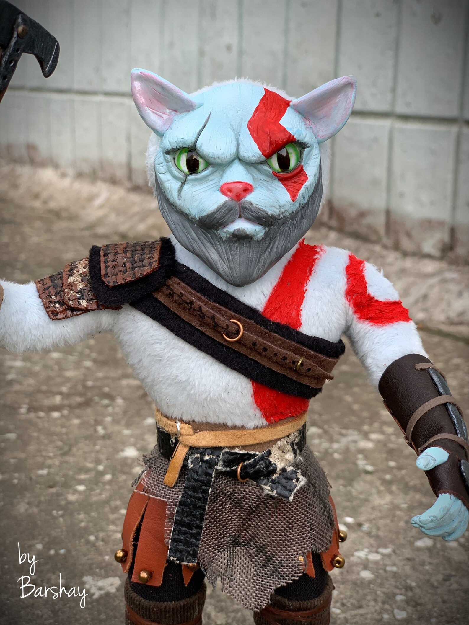 Kratos Cat doll from the God of War. Ghost of Sparta cat | Etsy