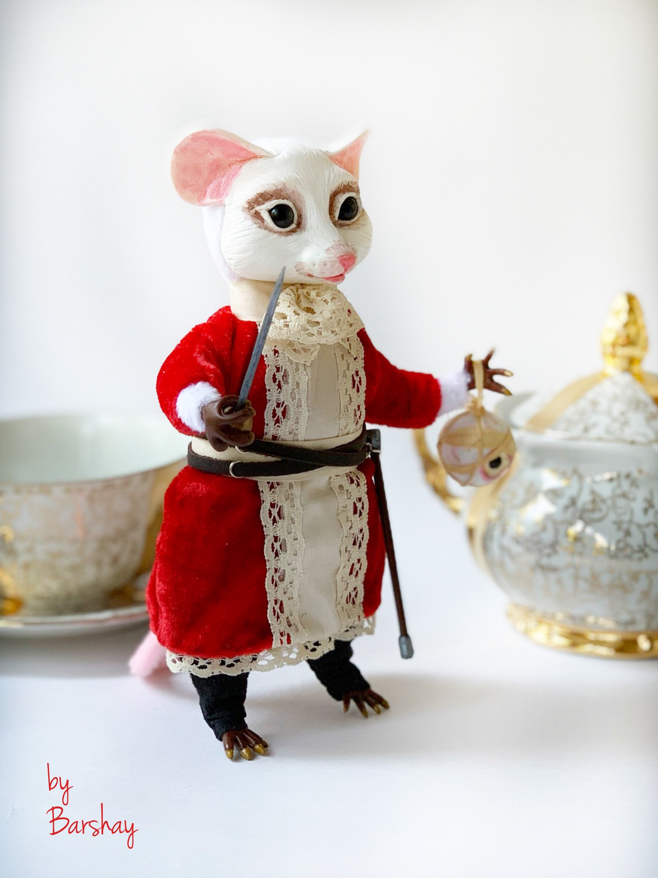 Weiße Dormouse Mallymkun Puppe von Alice im Wunderland Alice | Etsy