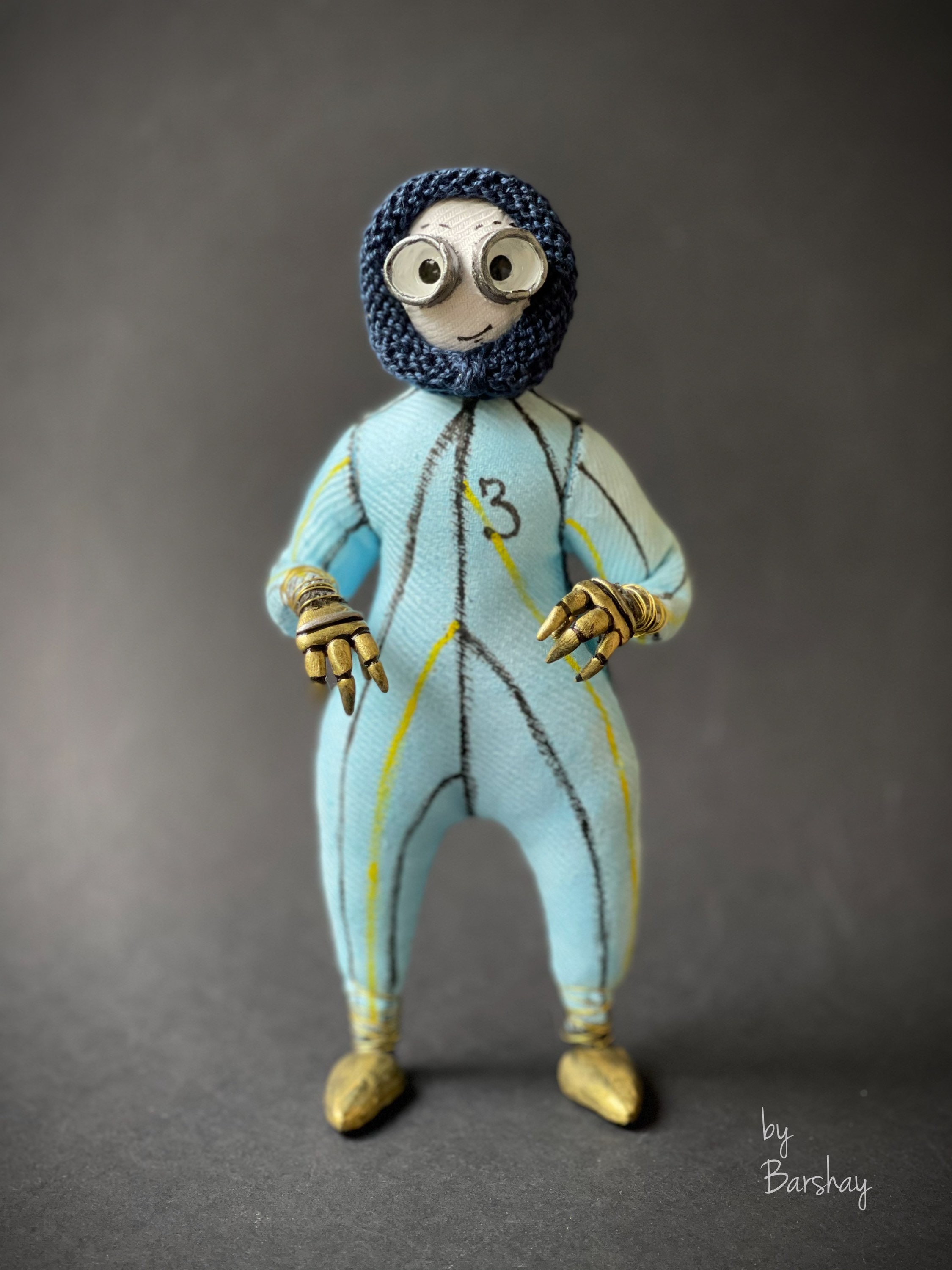 Cute creature Stuffed textile toy doll Steampunk doll Stitchpunk 9 doll ...