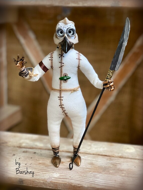 Textile Doll. Cute Creature. Stitchpunk Seven Nine Doll. - Etsy