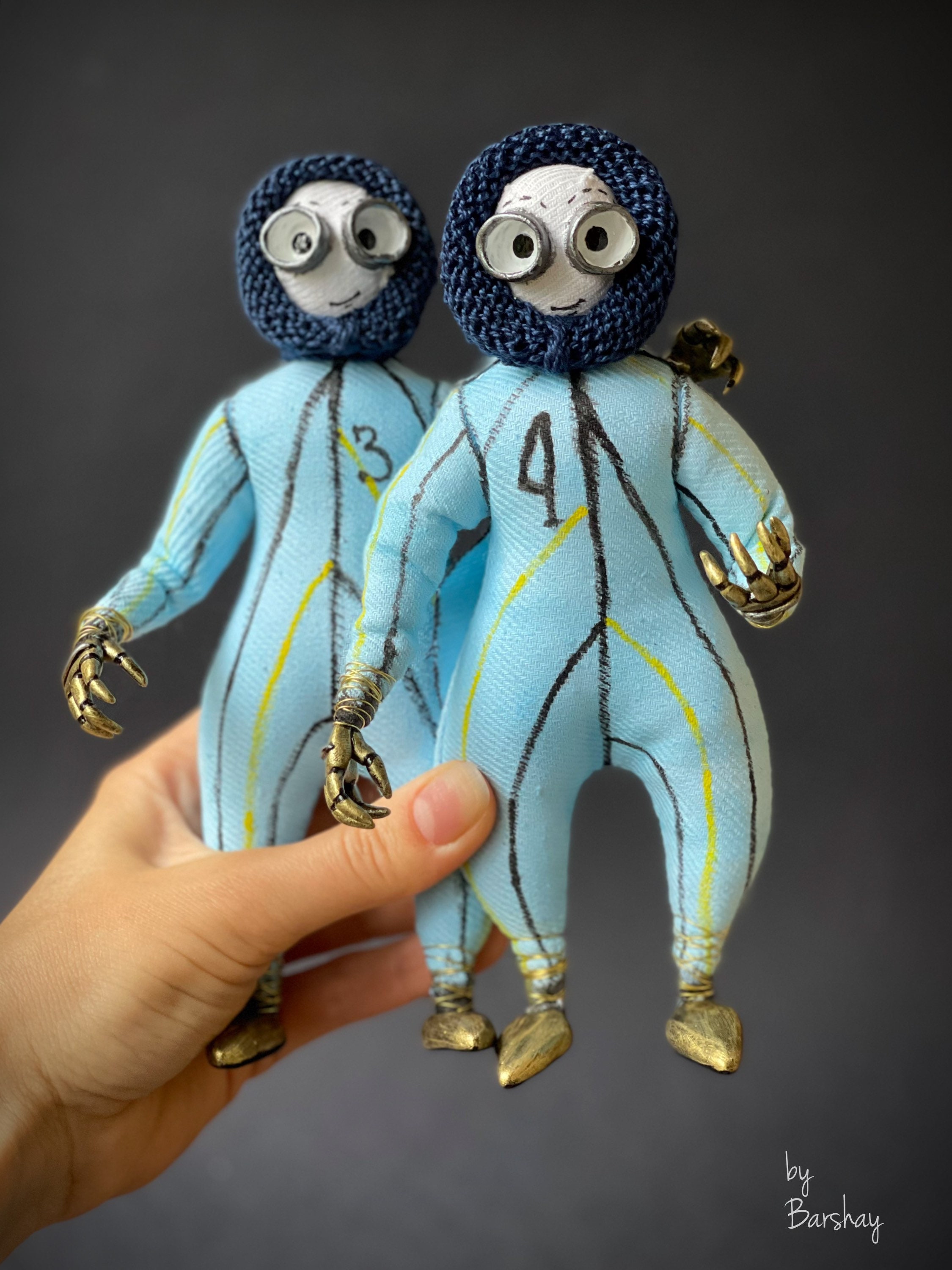 Cute creature Stuffed textile toy doll Steampunk doll Stitchpunk 9 doll ...