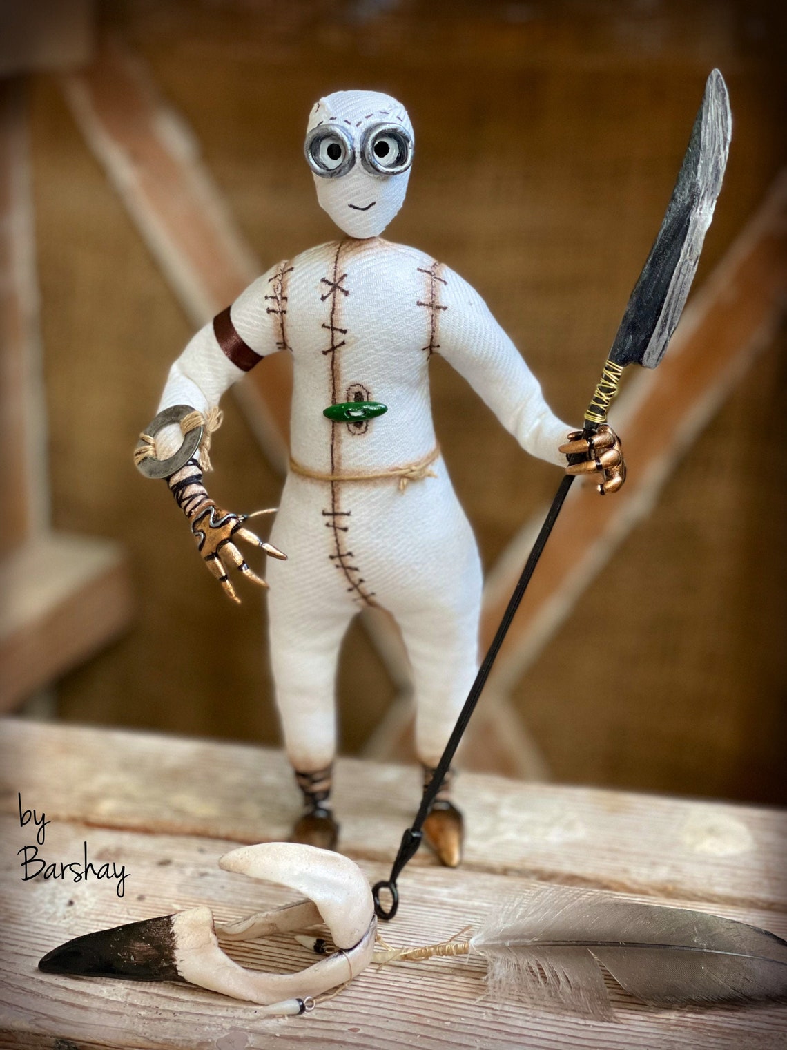 Seven Doll From Nine Movie. Cute Creature. Stitchpunk 9 Doll. | Etsy