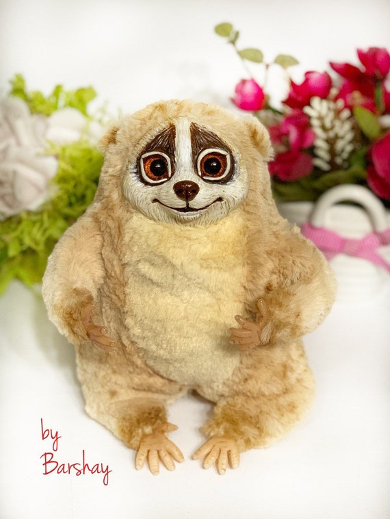 Slow Loris doll. Lemur loris toy. Cute art creature. Stuffed | Etsy