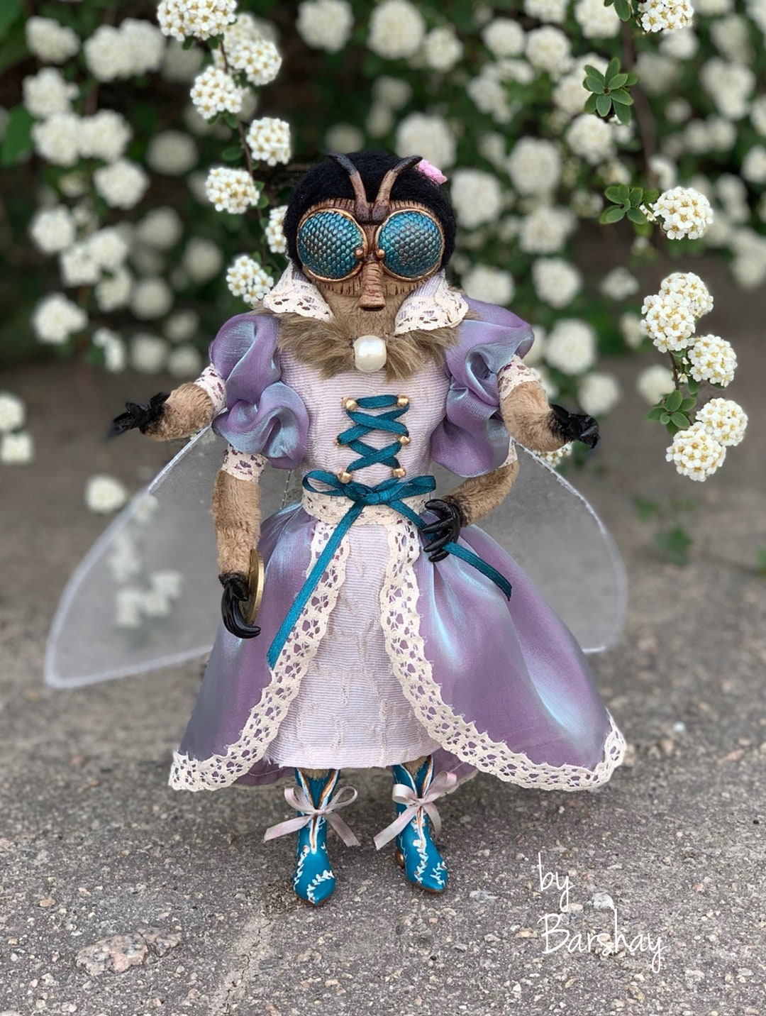 Lady Fly Doll. Buzzy-wuzzy Busy Fly Doll. Fly Figurine. Fly Puppet ...