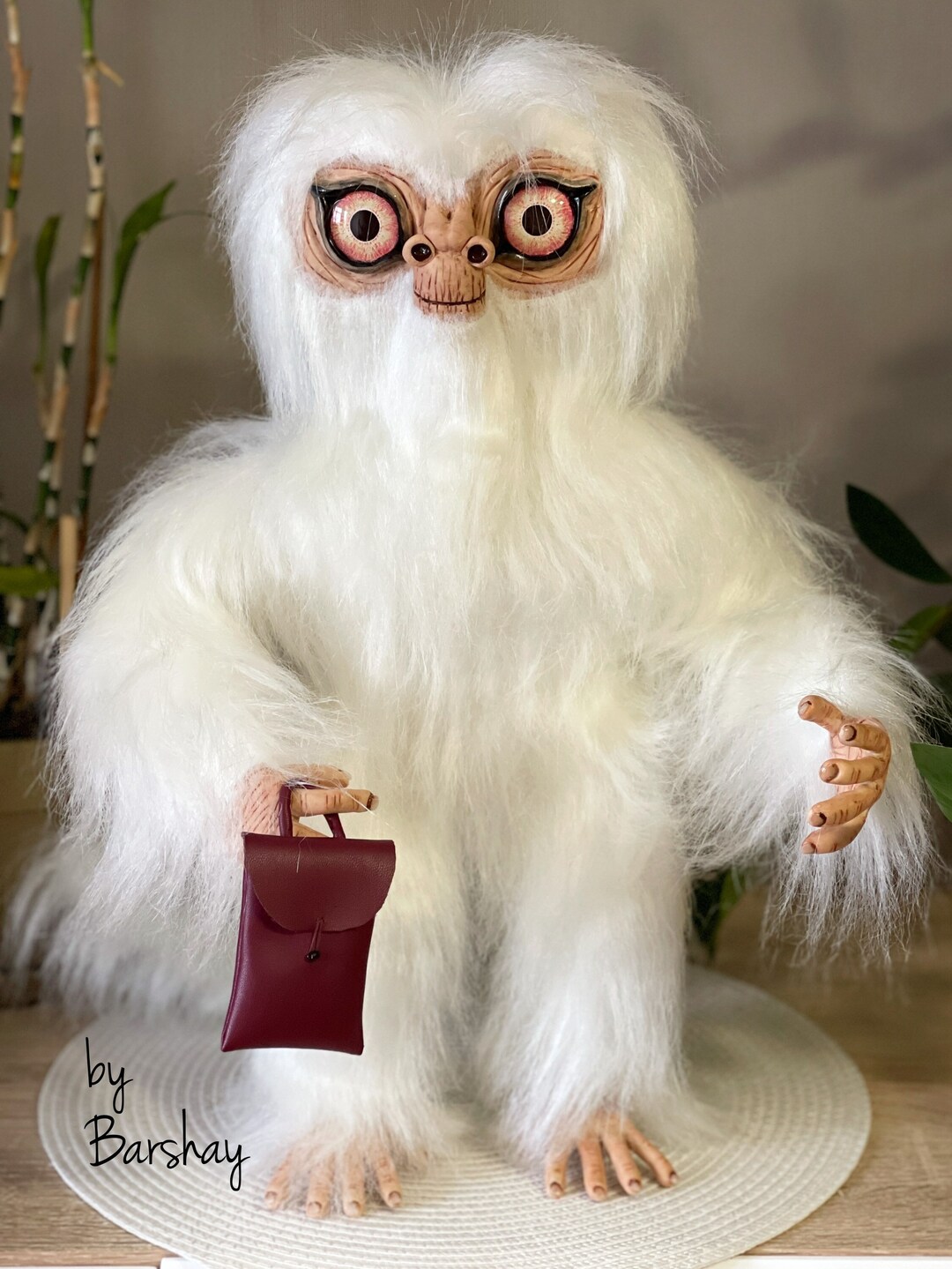 White Yeti Doll 45cm. Yeti Doll. Fluffy Goblin. White Monster. - Etsy