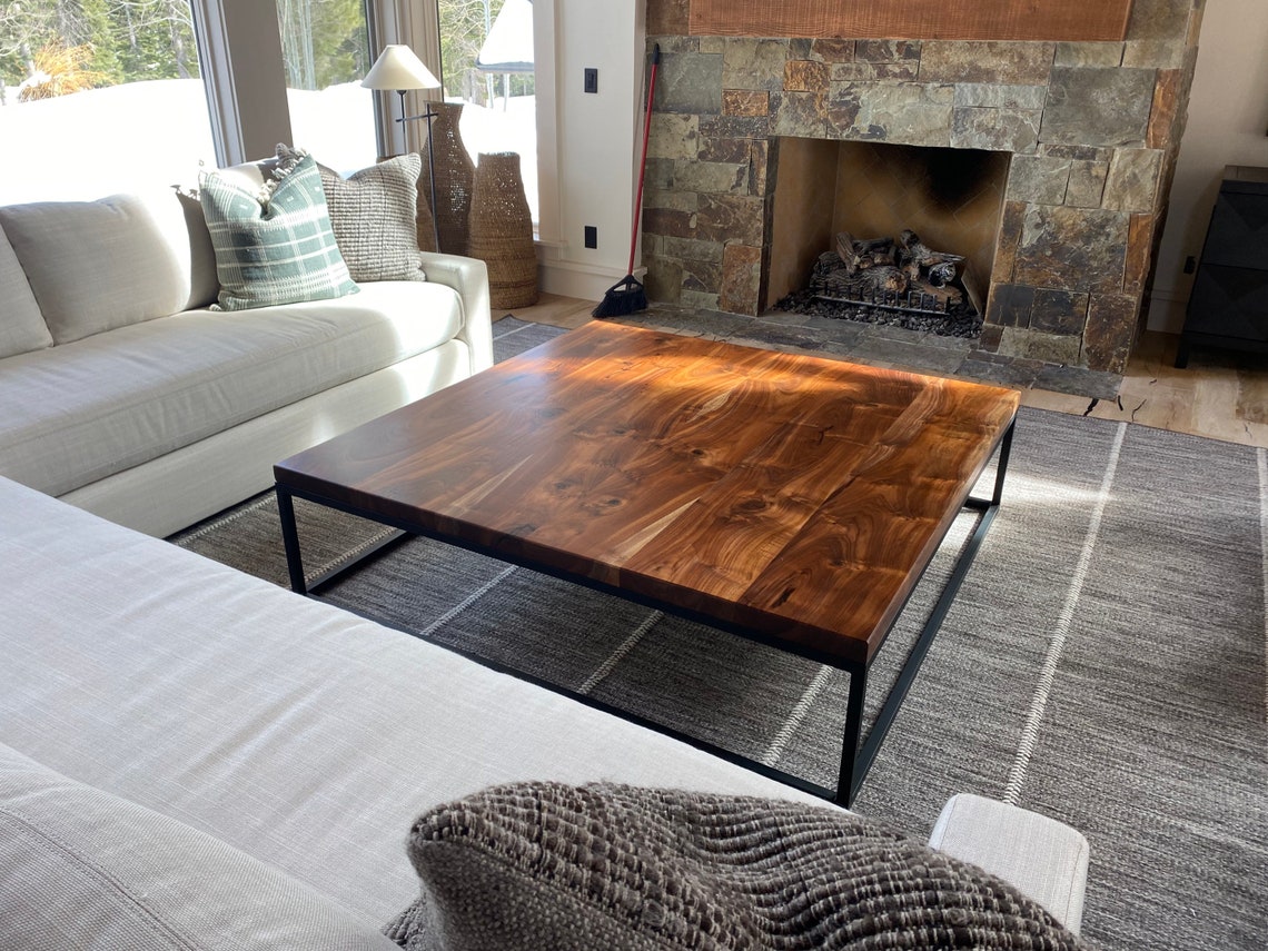Solid Walnut Square Coffee Table - Etsy