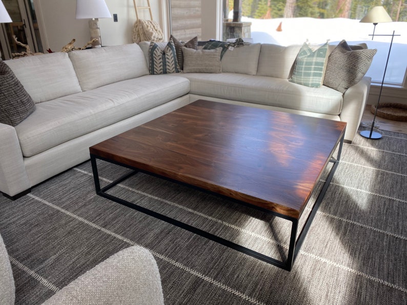 Solid Walnut Square Coffee Table - Etsy