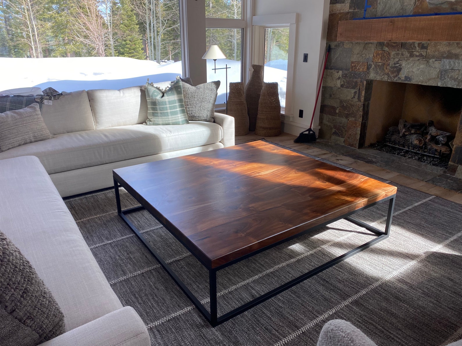 Solid Walnut Square Coffee Table - Etsy