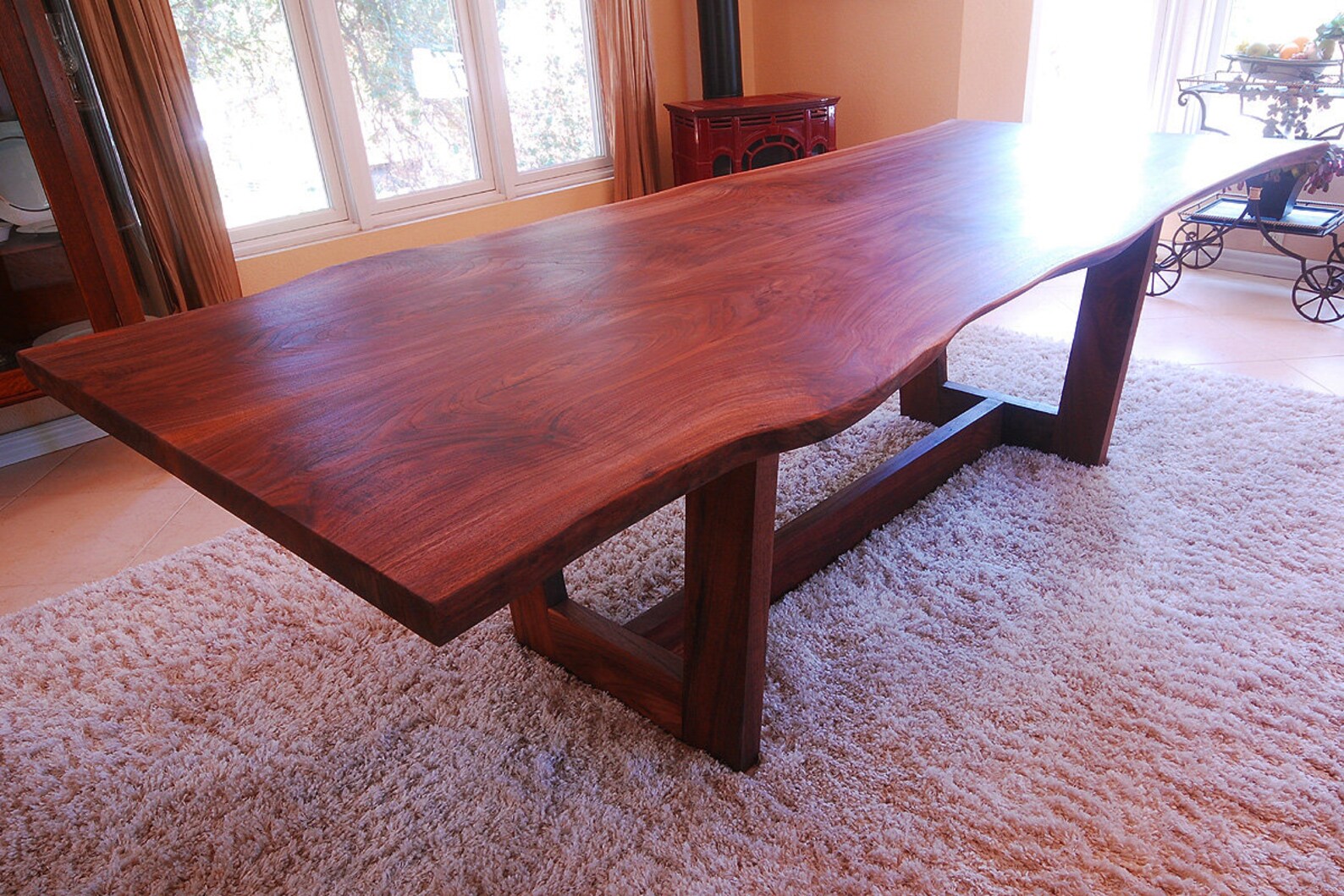 Custom Live Edge Dining Table. Live Edge Slab Dining Tables | Etsy