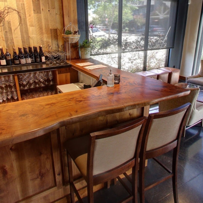 Live Edge Bar Top - Walnut Live Edge Countertop - Island Bar Top - Etsy