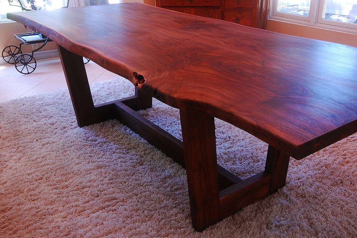 Custom Live Edge Dining Table. Live Edge Slab Dining Tables - Etsy