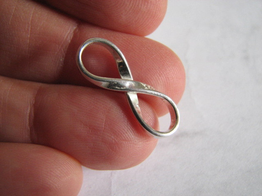 Infinity Pendant, Real Sterling Silver Charm for Necklaces and ...
