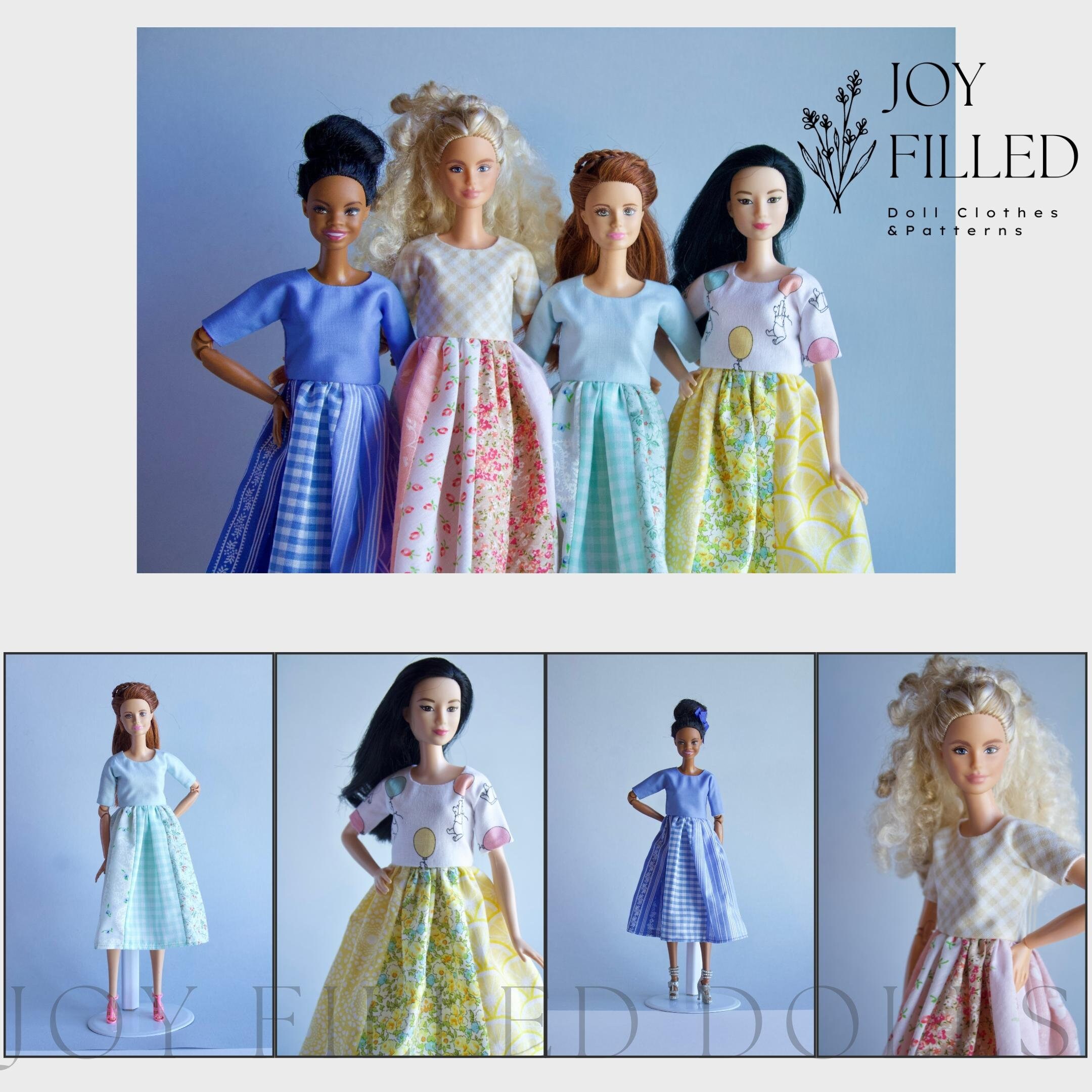 Anne Dress PDF Sewing Pattern Basic Dress Barbie Dress - Etsy Australia