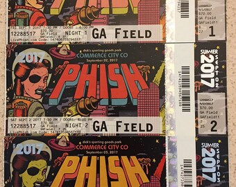 Phish Ticket Stub - Etsy