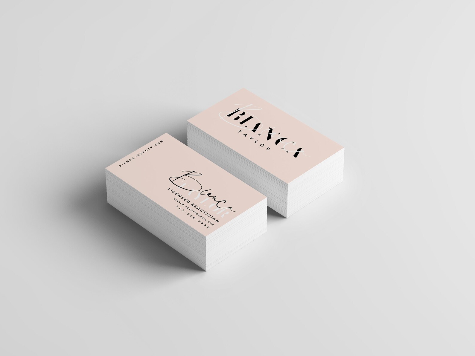 BIANCA Business Card Template, Minimalist Business Cards, Modern Chic ...
