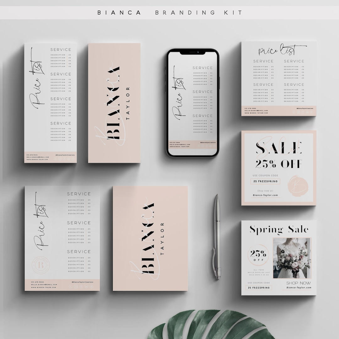 BIANCA Price List Template, Instagram Price List Template, Sale ...