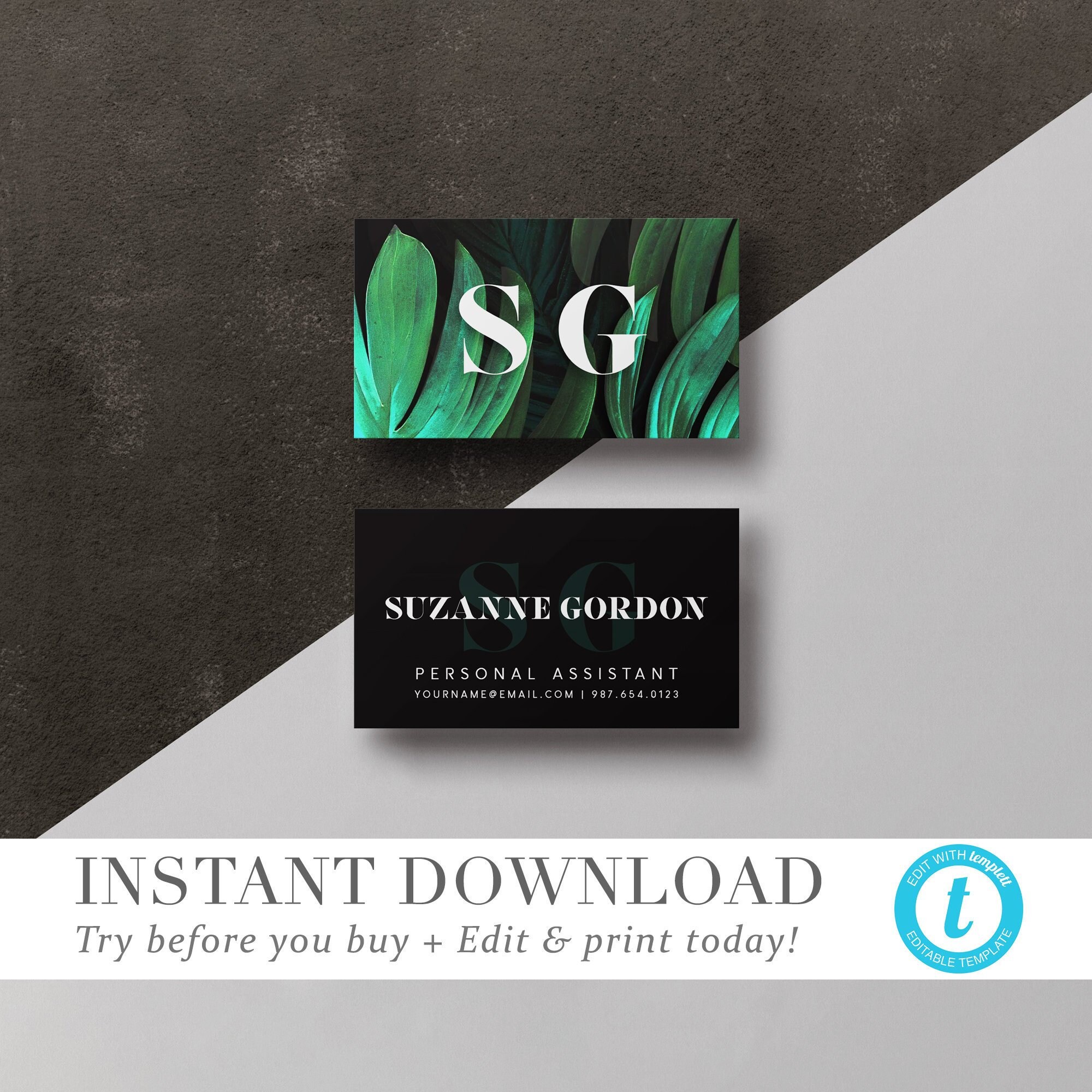 Paper & Party Supplies Astral Cosmic Business Cards Editable Business ...