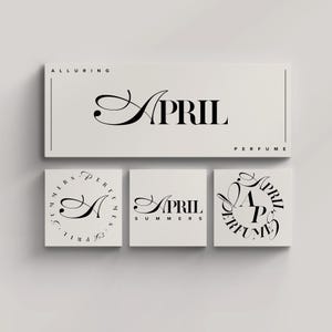 APRIL I - Logo Set for CANVA - 15+ Logos, 12+ Social Media Headers ...