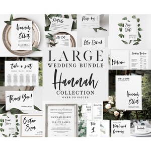 HANNAH Wedding Collection 30+ Pieces INSTANT DOWNLOAD Modern Wedding ...