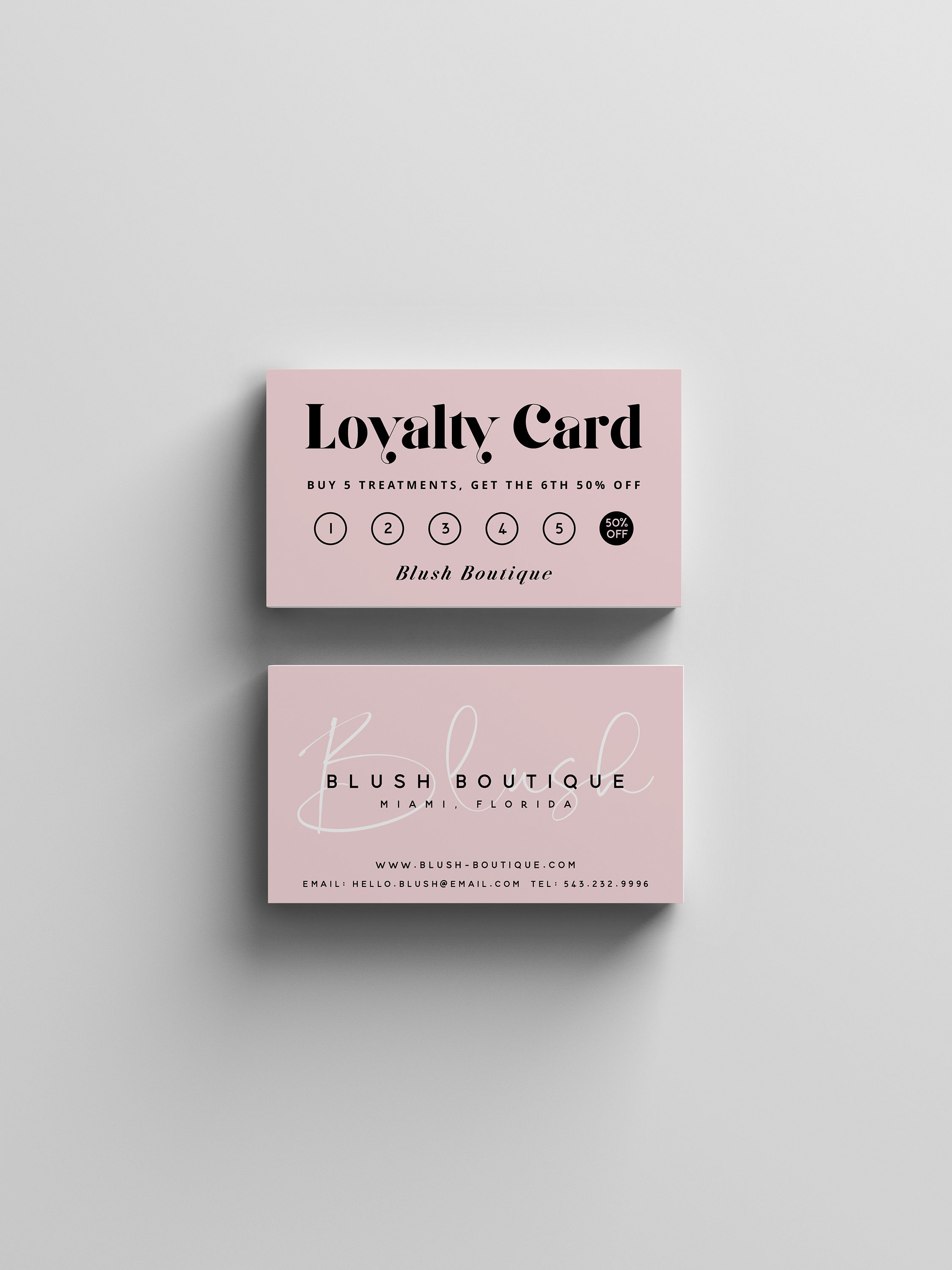 Loyalty Card Template INSTANT DOWNLOAD Cute Customer Loyalty - Etsy