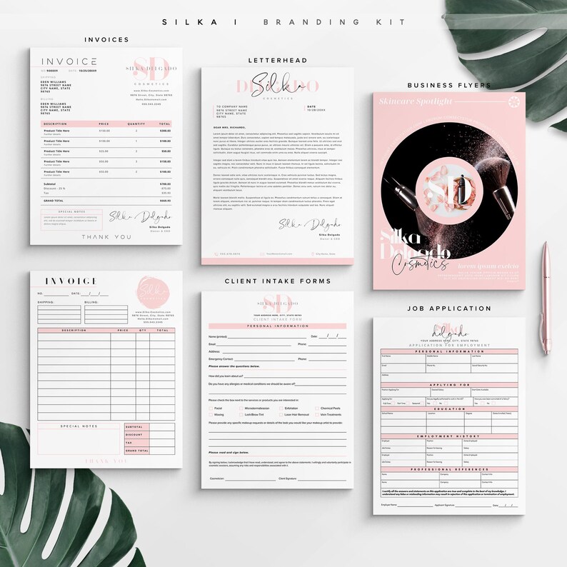 SILKA I Mega CANVA Complete Branding Kit, Logos, Social Media Posts ...