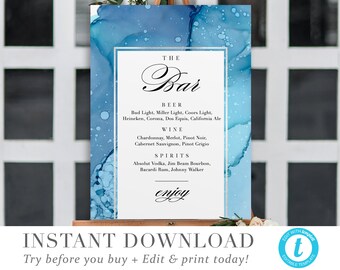 Ethereal Menu Template - Etsy