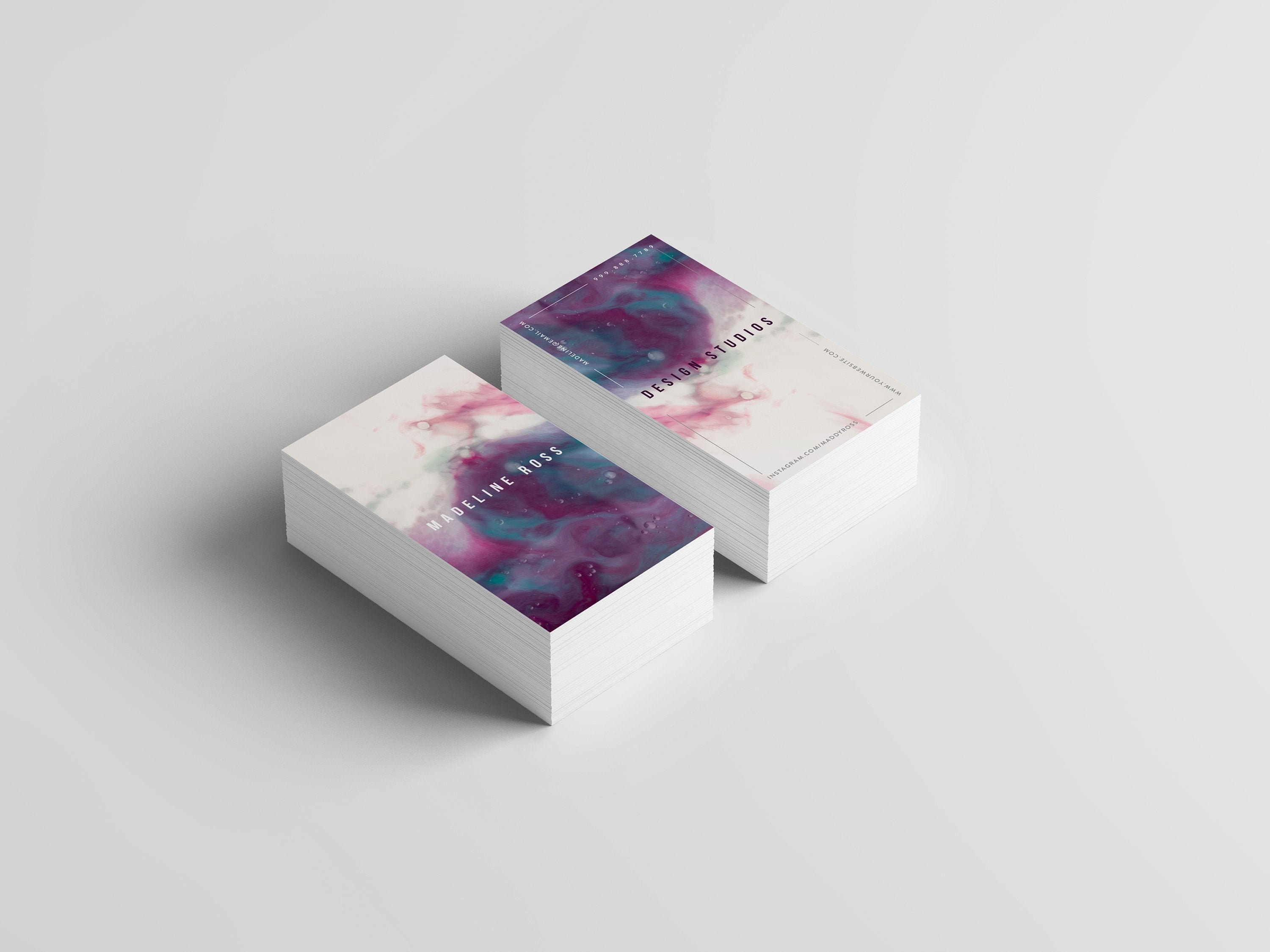 Abstract Minimalist Business Cards, INSTANT DOWNLOAD, Business Card ...
