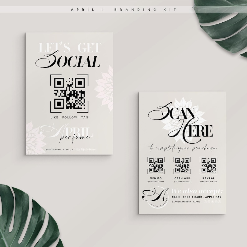 APRIL I Scan to Pay CANVA Templates, QR Code Social Media Sign, 3 Sizes ...