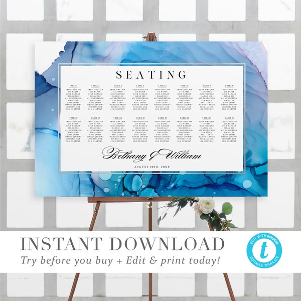 Colorful Seating Chart - Etsy