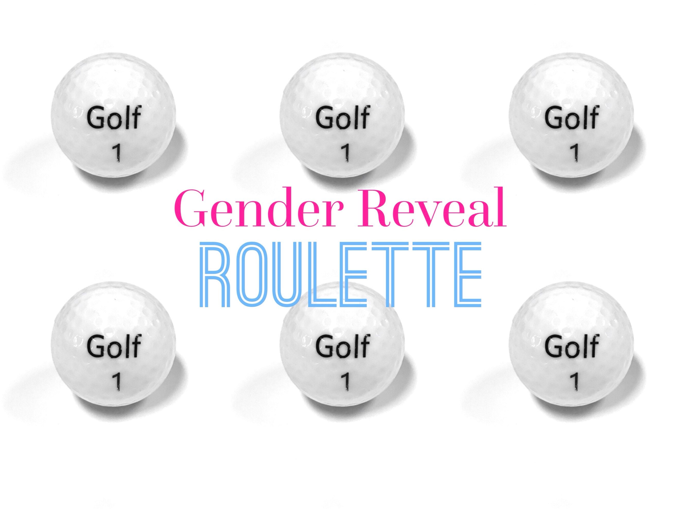 Gender Reveal Roulette Fun Gender Reveal Golf Ball 6 Golf - Etsy Canada