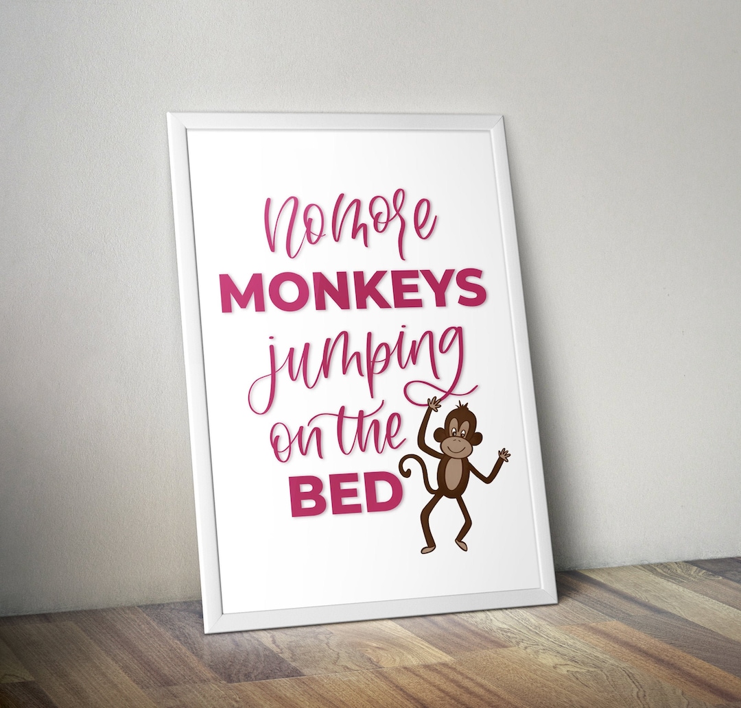 DIGITAL DOWNLOAD // No More Monkeys Jumping on the Bed. Nursery Kids ...