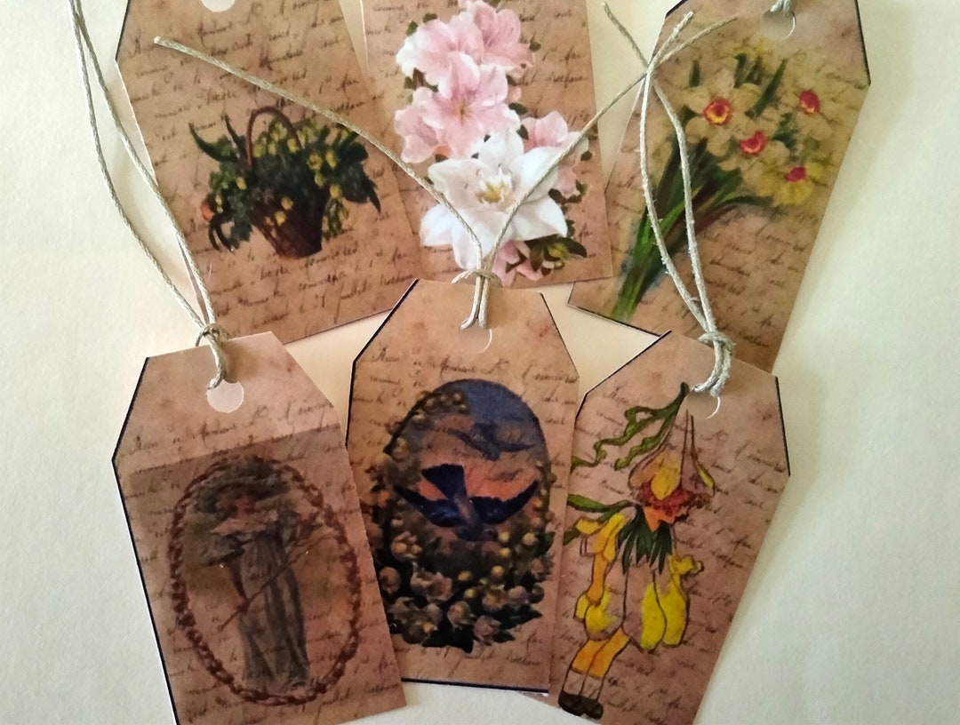 Six Vintage Style Gift Tags for Spring & Summer - Etsy