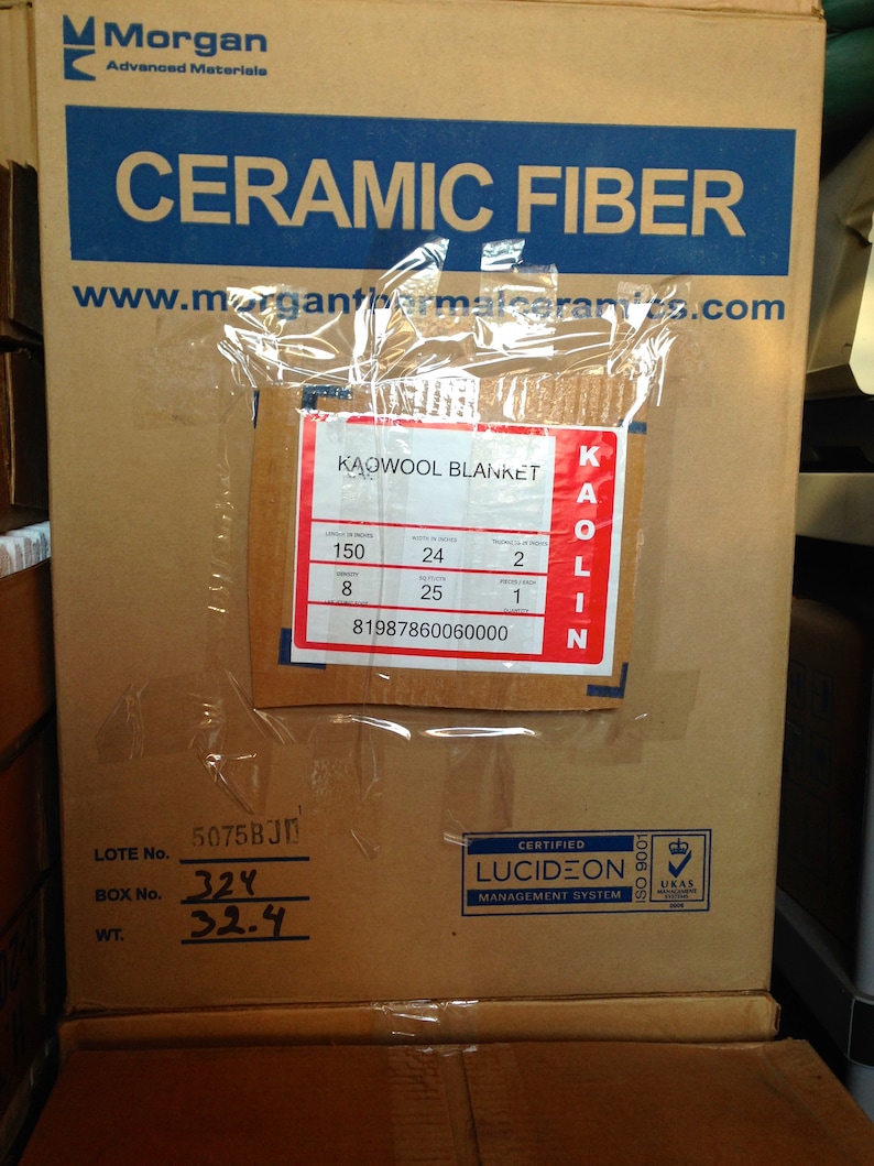 Kaowool 2300F 2" Thick Ceramic Fiber Insulation Blanket Morgan Thermal ...