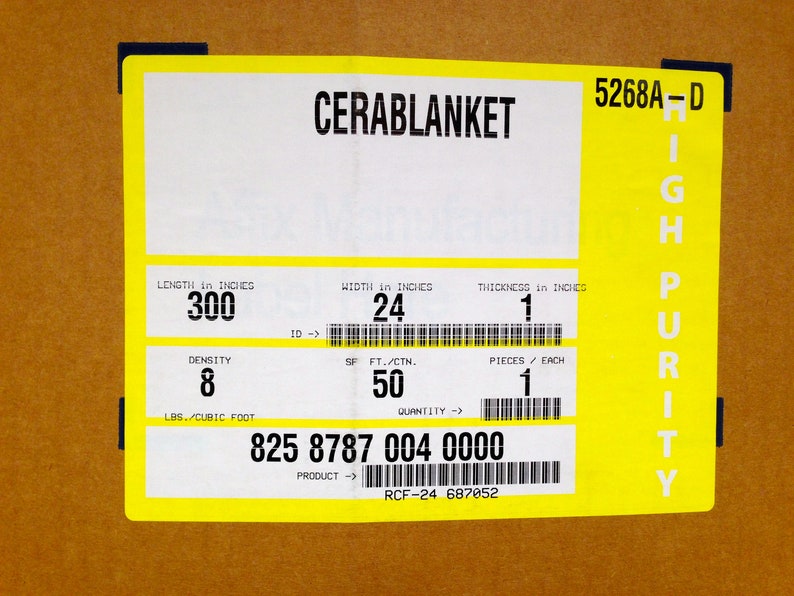 Cerablanket 2400F 1 Thick Ceramic Fiber Insulation Blanket Morgan ...