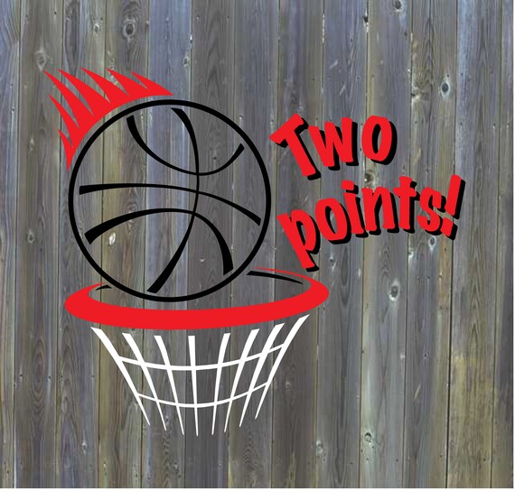 Two Points Basketball SVG File Instant Download | Etsy