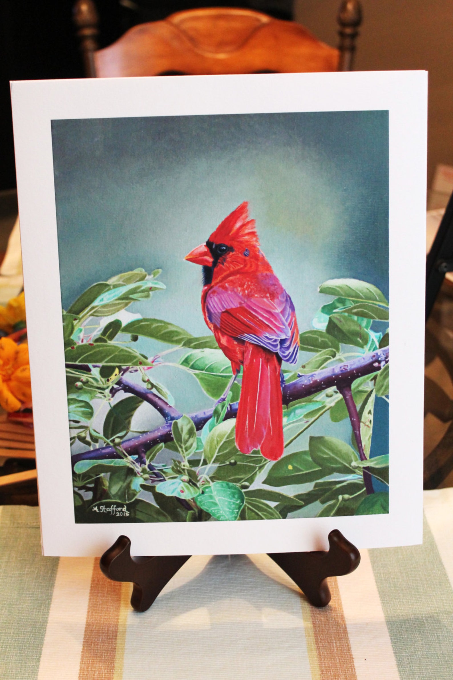 Giclée Print "red Bird" - Etsy