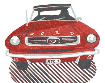 Across to Skye Linocut Original Print | Etsy UK