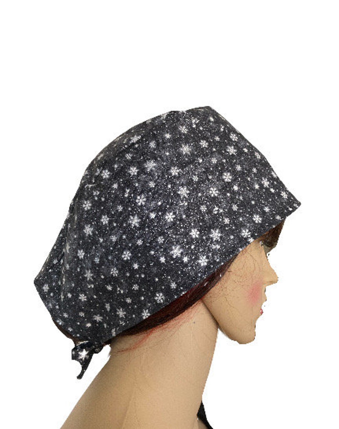 Surgical Scub Cap- Tie Back - Shimmering Snow - Etsy