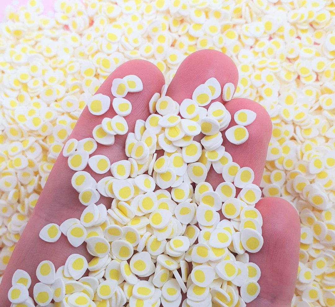Tiny Egg Clay Slices Slime Add-in Sprinkles Miniatures Fake Food ...