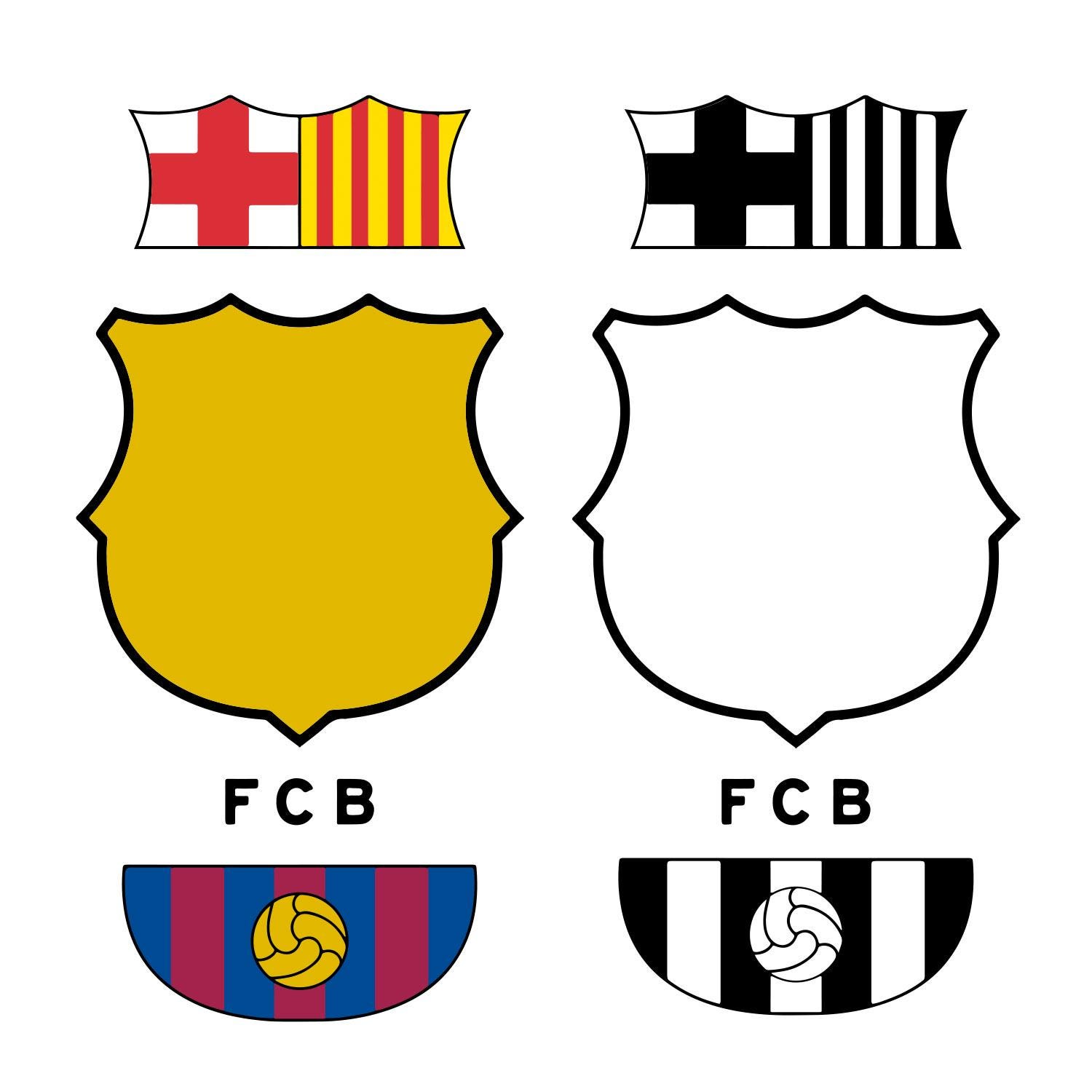 FC Barcelona Logo SVG Vector File. Full Color and Monochromatic Version ...