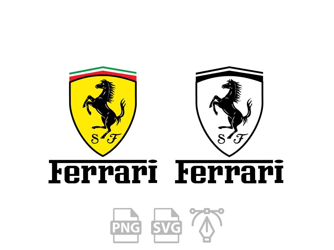 Ferrari Logo SVG Vector File. Full Color and Monochromatic Version ...
